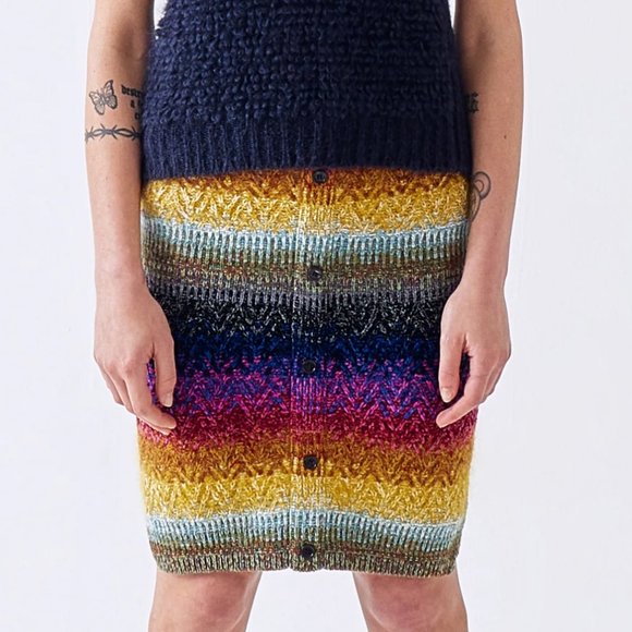 Marni | Skirts | Marni Crazy Mix Button Up Knit Skirt | Poshmark